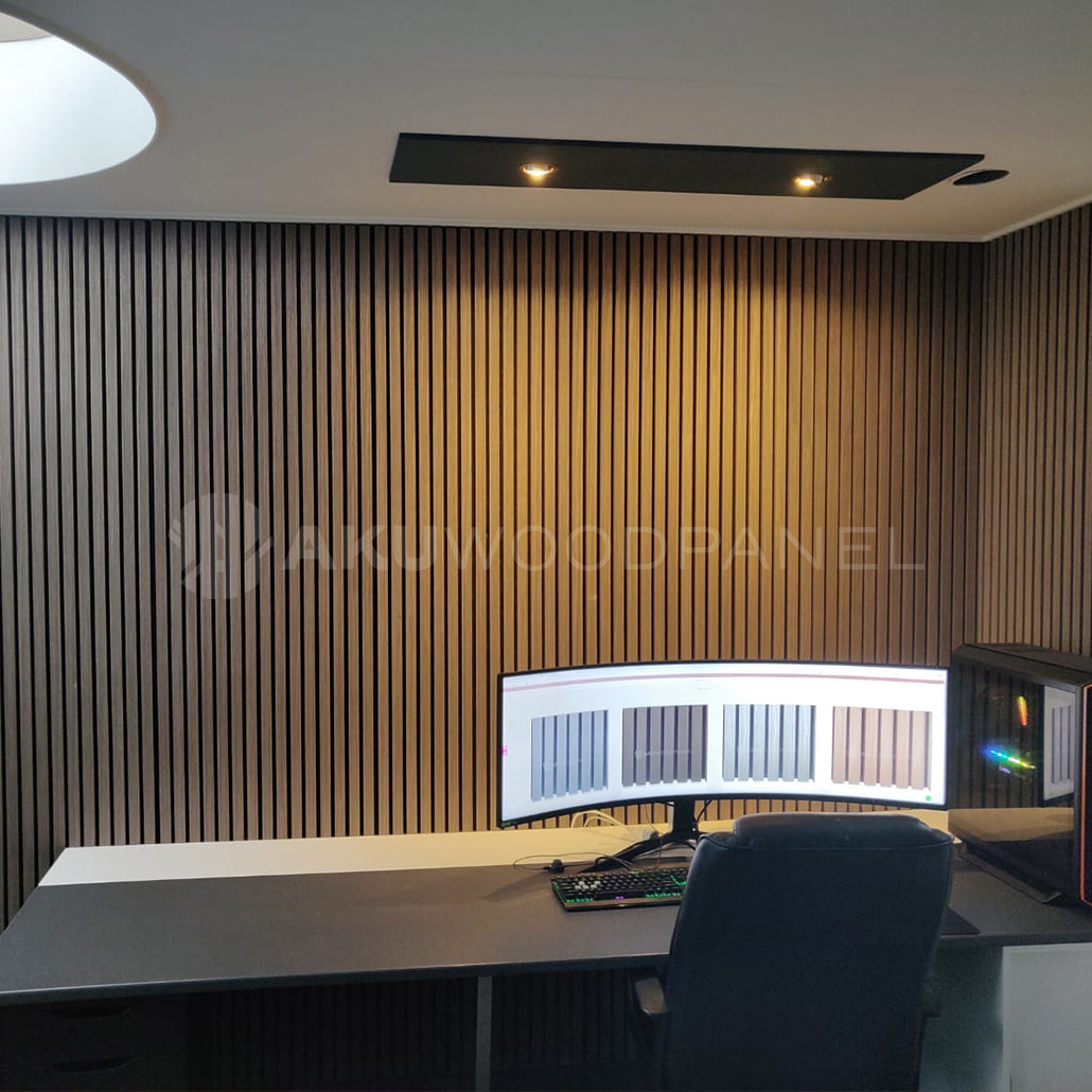 Akustikpaneele Mokka - 300 x 60 cm – Aku Woodpanel DE